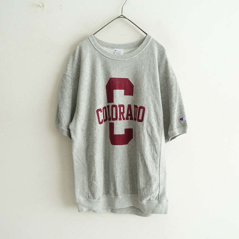 【楽天市場】【メンズ】チャンピオン Champion リバースウィーブハーフスリーブクルーネックスウェットシャツ M 【中古】【21A52 ...