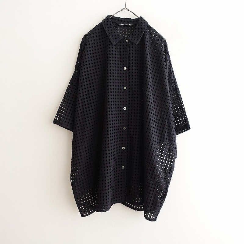 【楽天市場】ミズイロインド mizuiro-ind レースオーバーサイズシャツ 【中古】【62C52】：ブランド古着買取drop