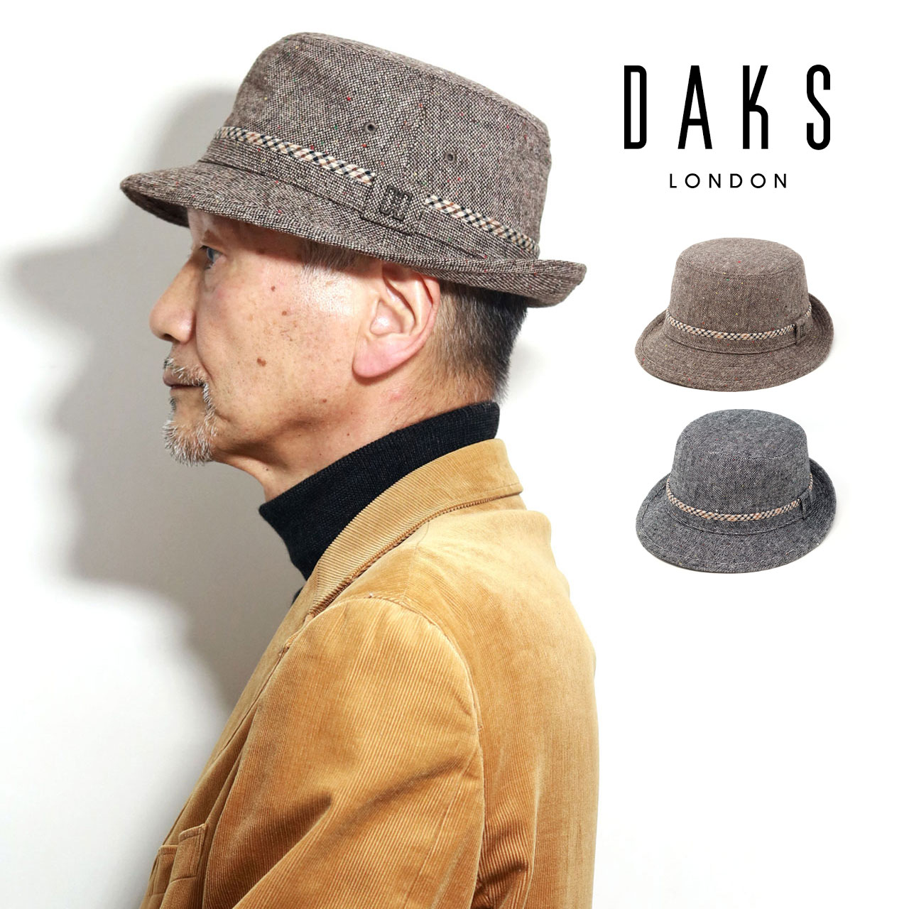 【楽天市場】ダックス ハット ツイード アルペンハット メンズ DAKS 紳士 ハット ギフト ラッピング 帽子 冬 ツイード おしゃれ 散歩 ...
