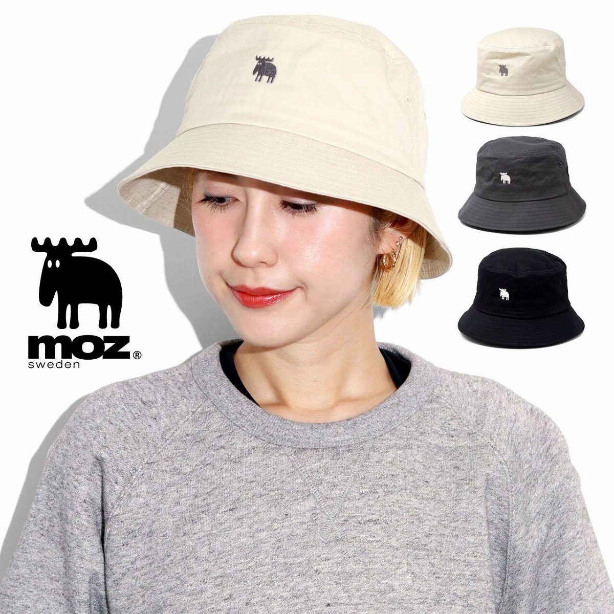 楽天市場】バケットハット モズ バケハ moz ハット コットン 楽天市場】バケットハット モズ バケハ moz ハット コットン