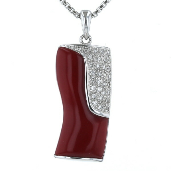 【楽天市場】値下げ LaSoma ラソマ K18WG Pt850 プラチナ ネックレス 赤珊瑚 サンゴ ダイヤモンド0.25ct バー パヴェ 変形 60cm【新品仕上済】【zz】【中古 ...