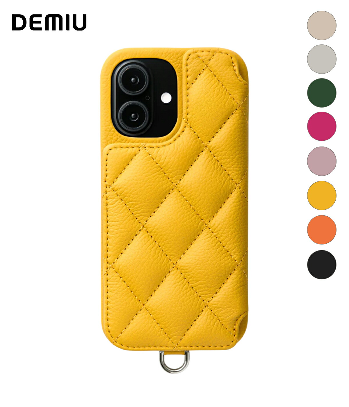 【楽天市場】【取り寄せ商品】【DEMIU｜デミュウ】iPhone16 GRACE グレース スマホケース ブラック ベージュ パール サフラン オレンジ マゼンタピンク ライラック グリーン ...