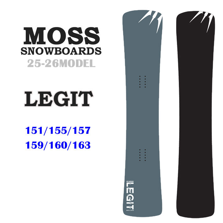 【楽天市場】[予約商品] 25-26 MOSS スノーボード LEGIT モススノーボード 151cm 155cm 157cm 159cm ...