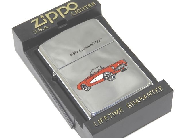 【楽天市場】新品同様 ジッポー オイルライター 1992年製 シボレー コルベット CHEVROLET Corvette-1957 zippo ヴィンテージ 5F：ブランドショップ フォーサイト