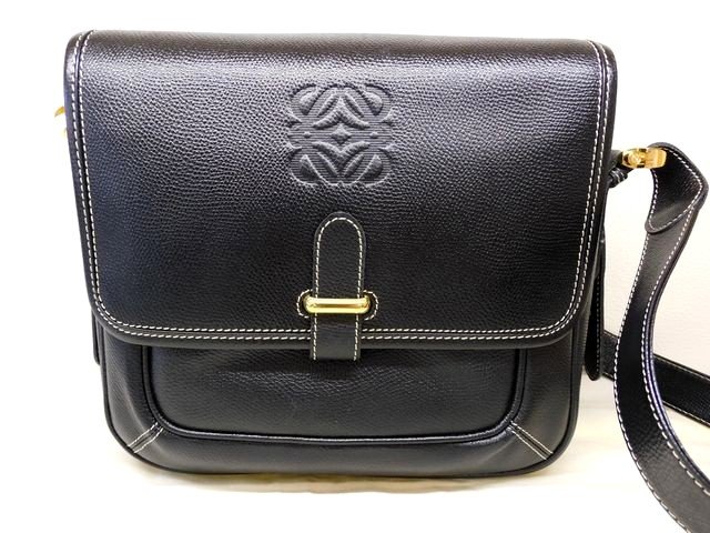 【楽天市場】3F ロエベ LOEWE 訳あり ヴィンテージ ショルダーバッグ レディース レザー 黒 ブラック アナグラム 斜め掛け 7C ...