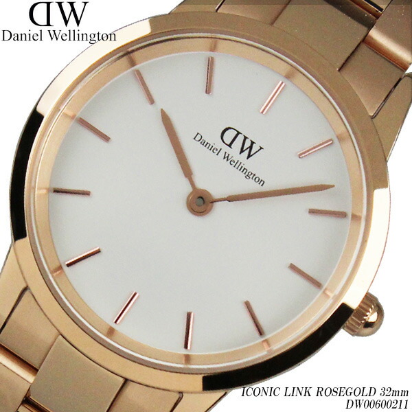 【楽天市場】ダニエルウェリントン DANIEL WELLINGTON ICONIC LINK ROSEGOLD WHITE アイコニックリンク ...