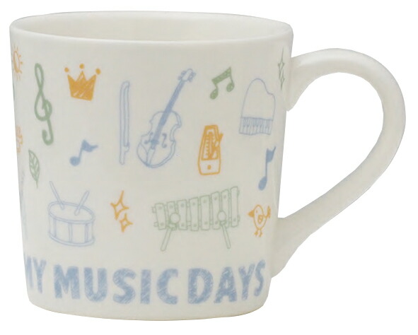 【楽天市場】マグカップ MY MUSIC DAYS ト音記号 音符 木琴 ドラム ピアノ バイオリン：楽器問屋