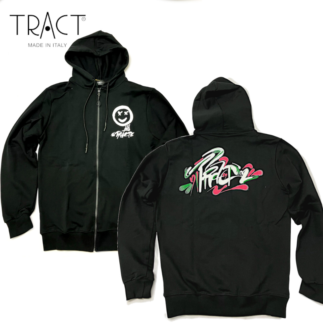 【楽天市場】【最安値！！アウトレット品】TRACT（トラクト）パーカーフーディ ジップアップ ブラック ユニセックス TRF212NZHD ...