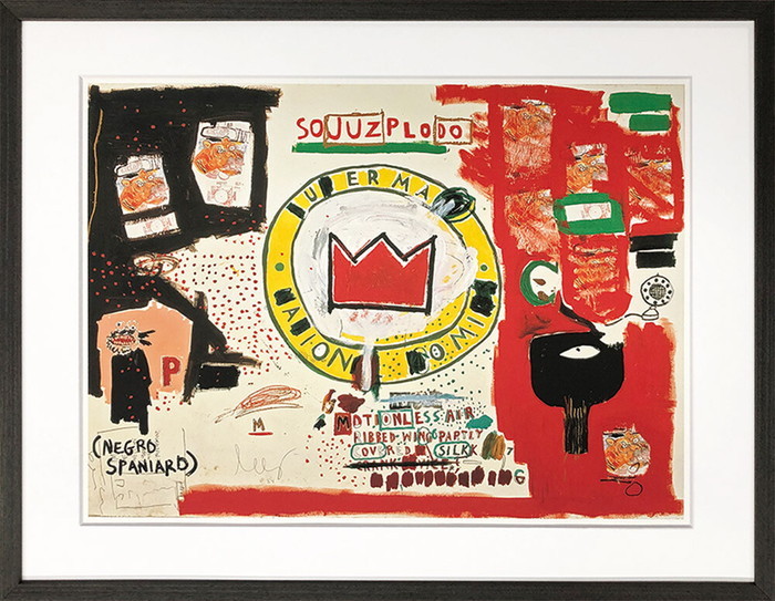 【楽天市場】バスキア Jean-Michel Basquiat Untitled Crown 1988 645x505x32mm ...