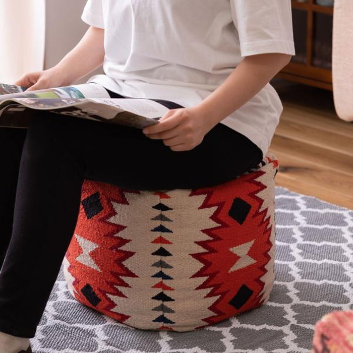 【楽天市場】キリムスツール 約W30×D30×H30 店舗 カフェ ラウンジ ロビー ホテル 法人 azu-fab-002 あす楽 スツール イス チェア 送料無料 北欧 モダン 家具 ...