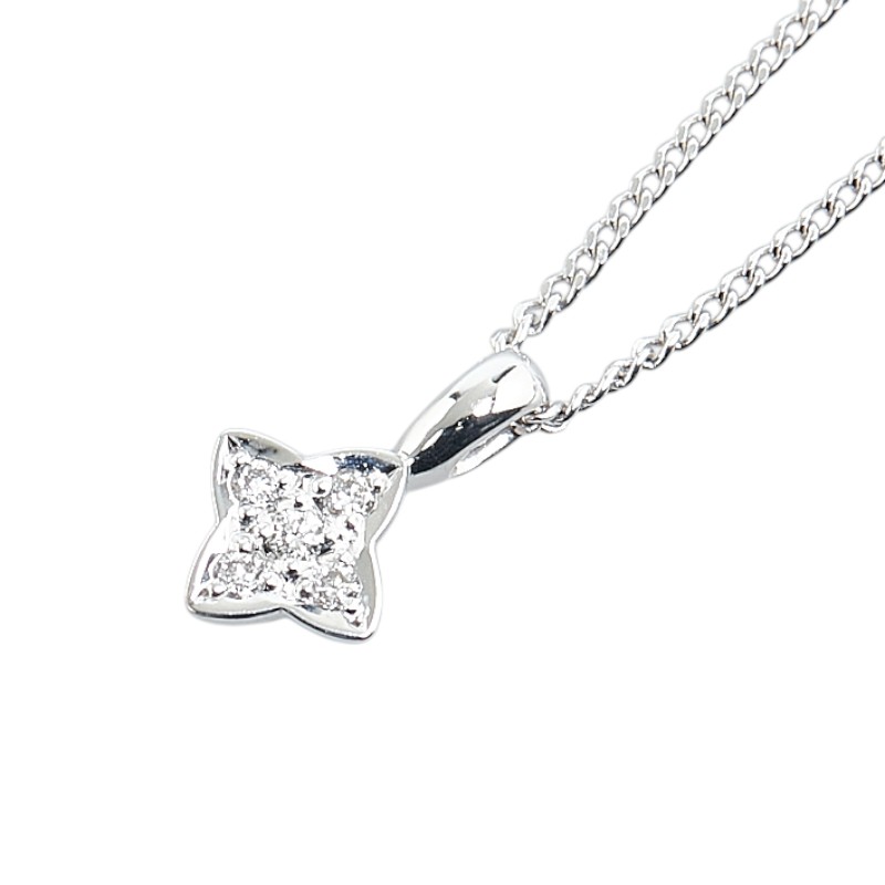 【楽天市場】ヴァンドーム K18WG ホワイトゴールド ダイヤ ネックレス レディース VANDOME 【中古】：【銀座パリス】 楽天市場店