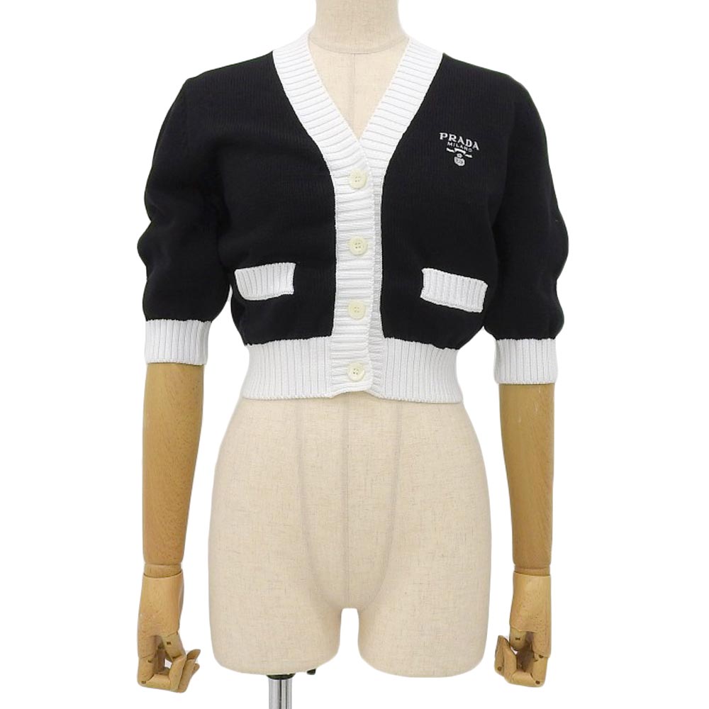 【楽天市場】新着【中古】 超美品 プラダ PRADA 2023年商品 P25I04 定価203500円 レディース クロップド コットン 38 ...
