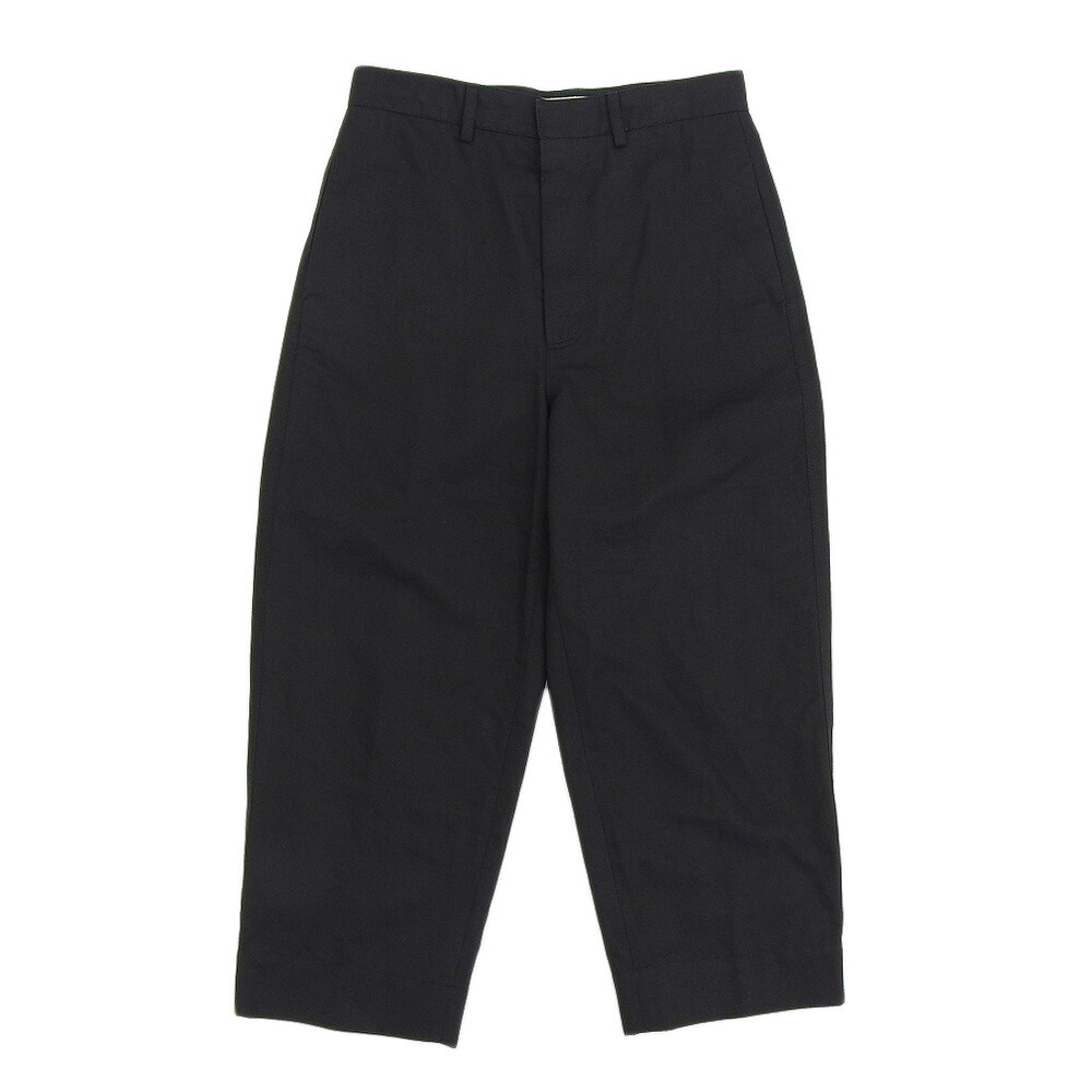 【楽天市場】新着【中古】超美品 マルニ MARNI 2018年商品 コットン100% セミワイド テーパードパンツ 40 黒 18ss ...
