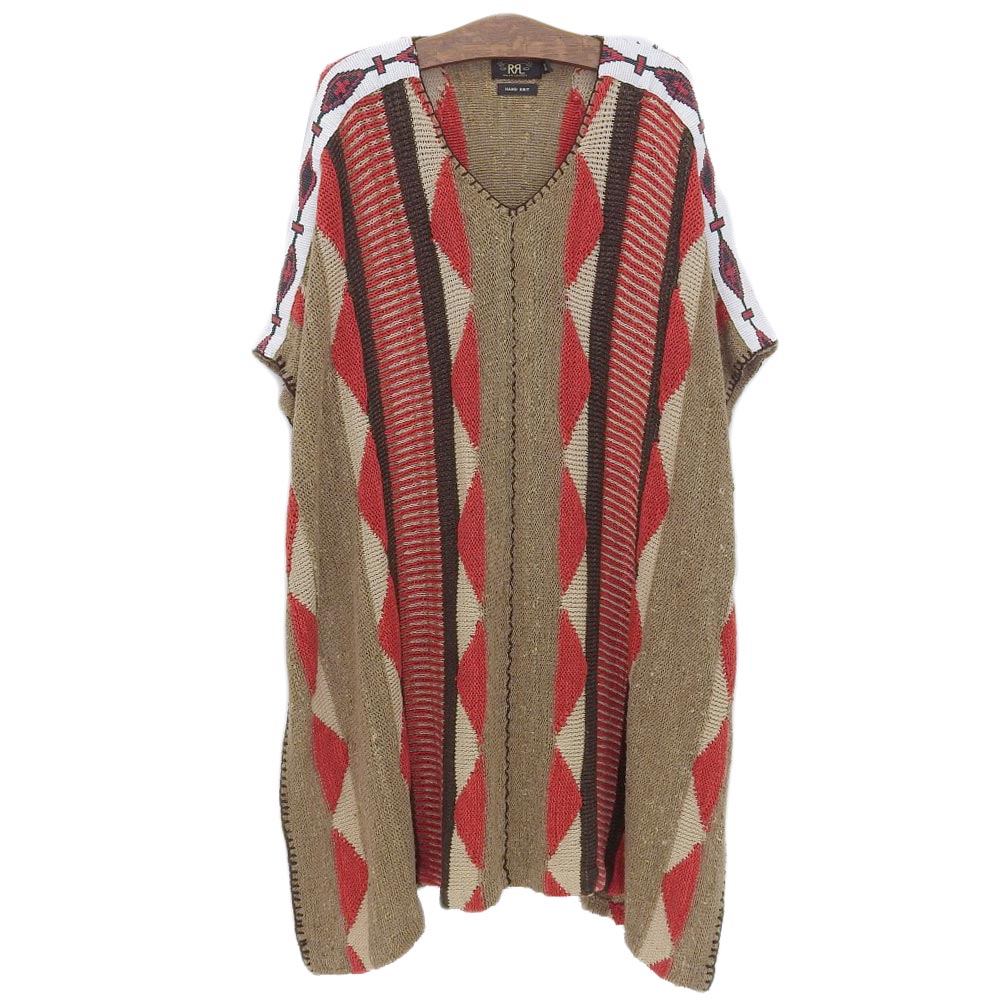 【楽天市場】新着【中古】超美品 RRL オルテガ HAND KNIT 手編み ショルダービーズ飾り ロング ポンチョ アウター XS 160 ...