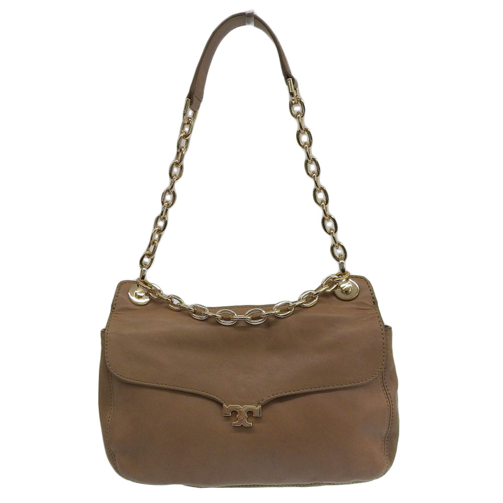 【楽天市場】【中古】 超美品 トリーバーチ Tory Burch 現行タグ ラムレザー 2way チェーン ショルダー ハンドバッグ ブラウン ...