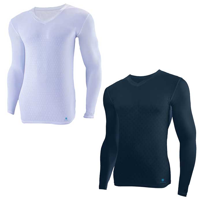 【楽天市場】イオンスポーツ EON SPOERTS EZISUA ゼロフィット アイススキン ロングスリーブVネック EON ZEROFIT ...