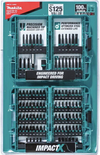 【楽天市場】マキタ ビットセット E-00038 100本入 インパクトドライバー 米国規格 ImpactX US makita：GOOD ...