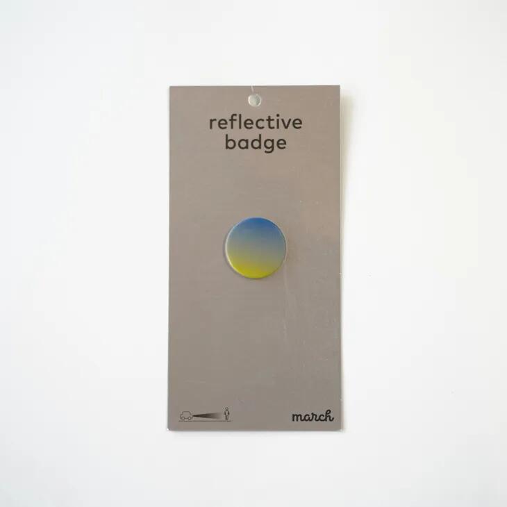 【楽天市場】march (マーチ) | reflective badge MINI (fade blue-yellow) | リフレクティブ ...