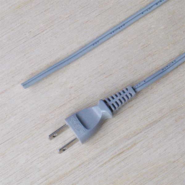 【楽天市場】ACプラグ付き 0.75SQ 平行2線 コード 2m VFF 電源コード 灰色：Hanna Web Shop