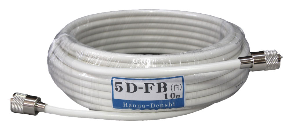 【楽天市場】5D-FB 10m (白) 両端M型コネクター付き 四国電線：Hanna Web Shop