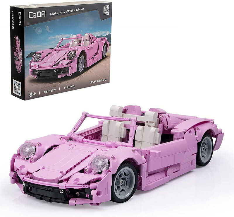 【楽天市場】CaDA ブロックキット オープンカー ハイクオリティ ピンク【同梱不可】：H．T．G．楽天市場店