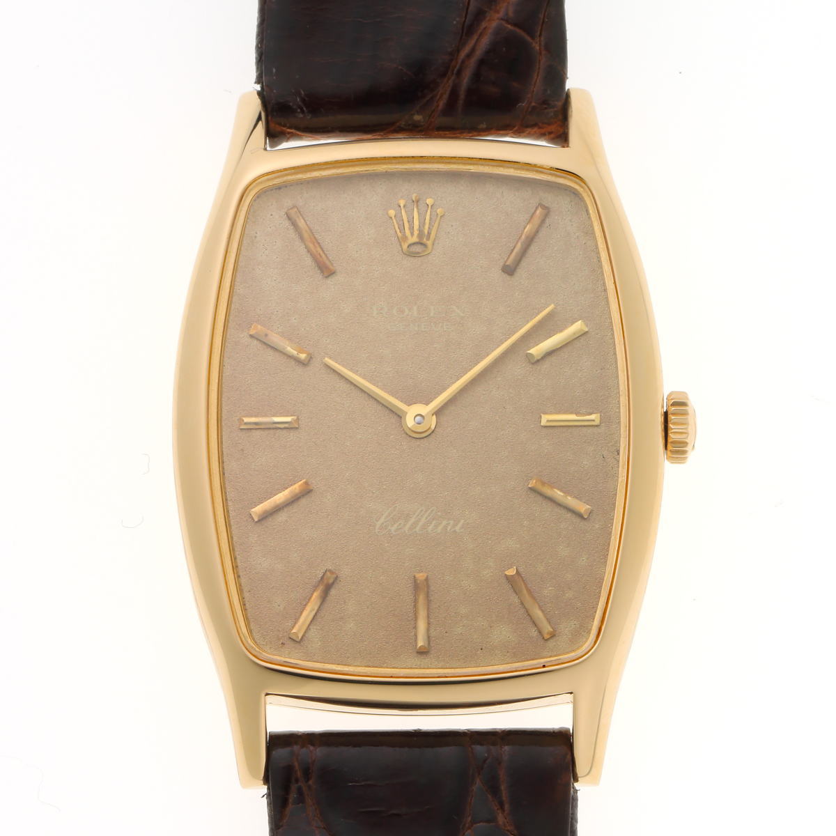 【楽天市場】ROLEX ロレックス チェリーニ トノー 手巻 Cal.1600 3807 ゴールド文字盤 750YG 【中古】【時計 ...