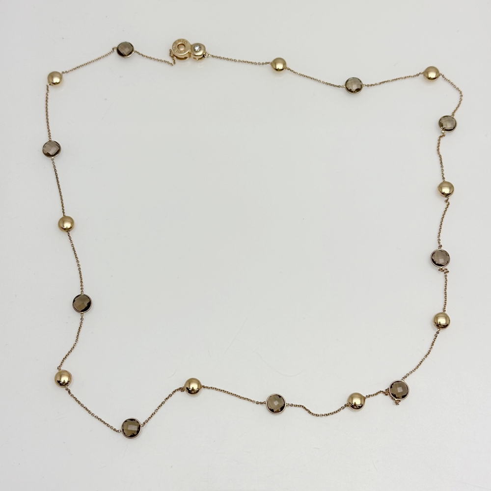 【楽天市場】 キメント CHIMENTO ネックレス/K18PG/スモーキークォーツ/ダイヤ 【BJ1276】【税込価格】【質屋出店】【中古】【あす楽対応】：かねき質店