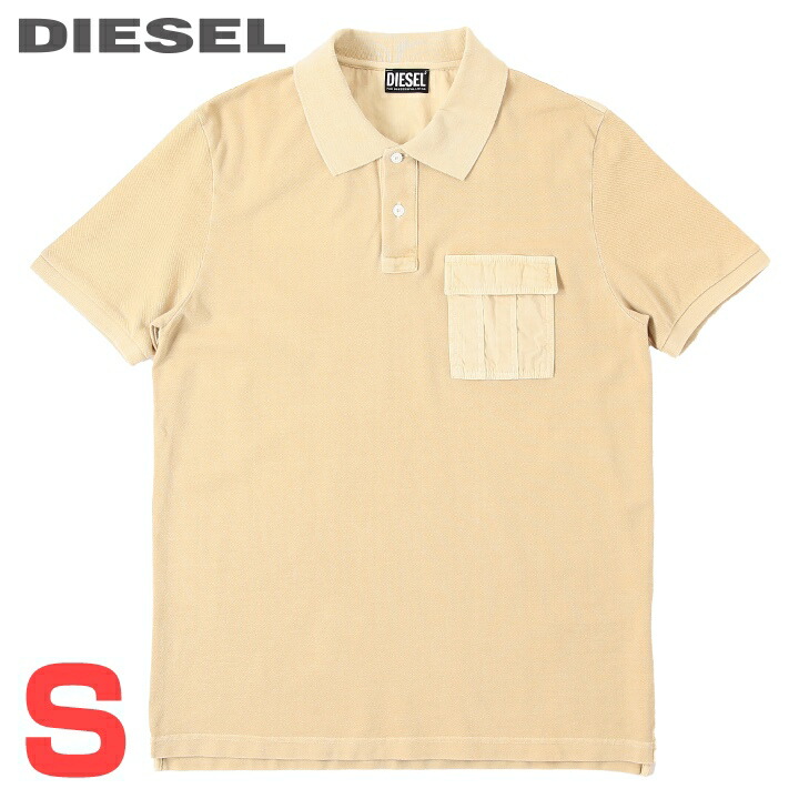 【楽天市場】 Diesel ディーゼル メンズ ガーメントダイ ヨーク切替 鹿の子 半袖ポロシャツ【t Smitty】【サイズs】【サンド