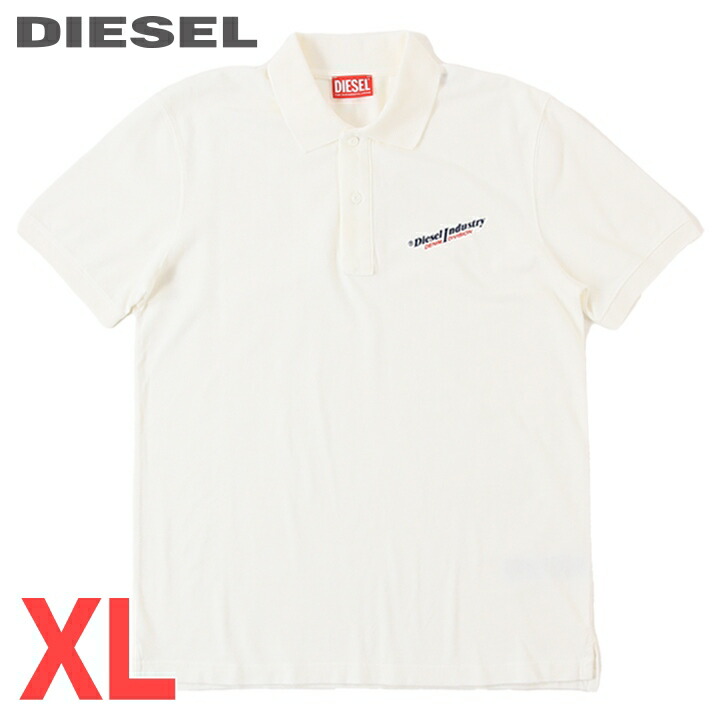 【楽天市場】 Diesel ディーゼル メンズ ロゴプリント 鹿の子 半袖ポロシャツ【t Smith Ind】【サイズxl】【ホワイト】die