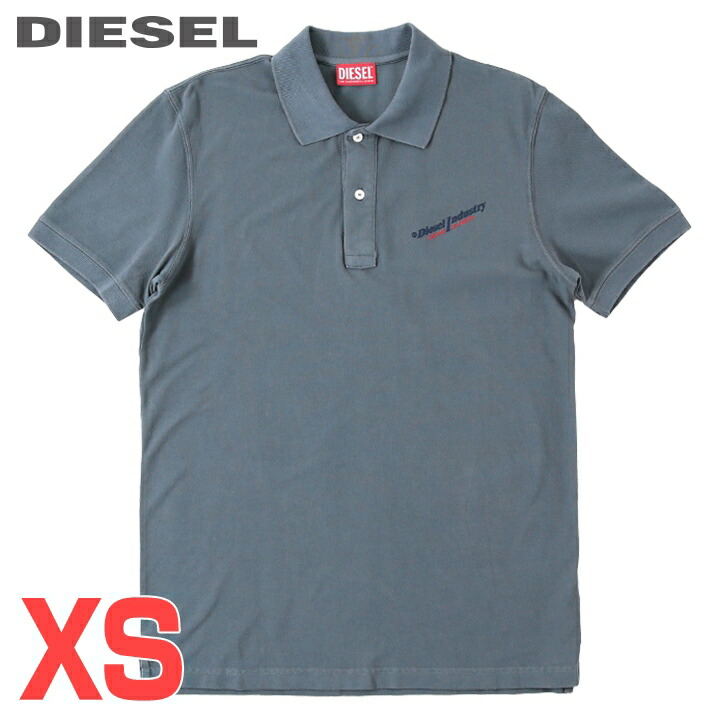 【楽天市場】 Diesel ディーゼル メンズ ロゴプリント 鹿の子 半袖ポロシャツ【t Smith Ind】【サイズxs】【グレー】die