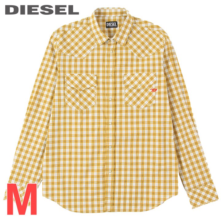 【楽天市場】 Diesel ディーゼル メンズ チェック柄 ワンポイントロゴ刺繍 長袖ウエスタンシャツ【s East Long Cl】【サイズ