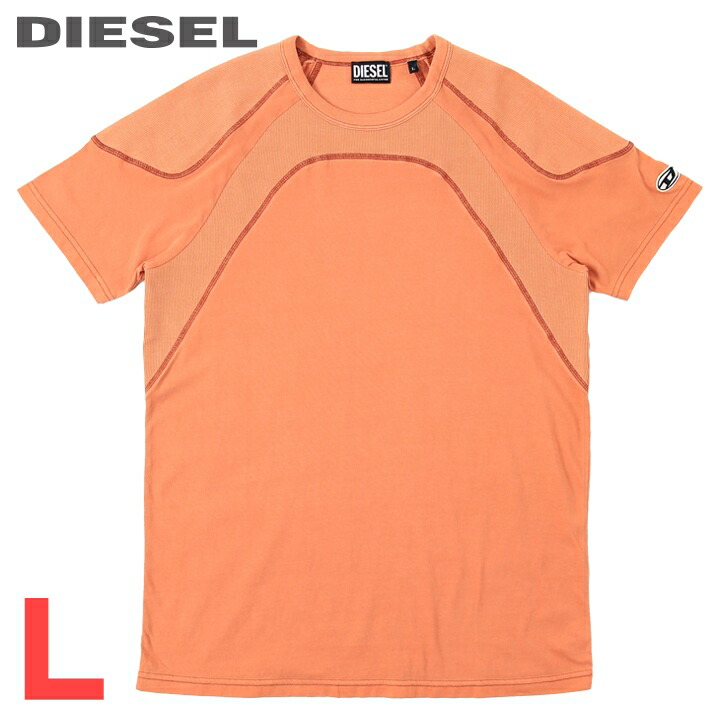 【楽天市場】 Diesel ディーゼル メンズ ワンポイントオーバルd刺繍ロゴ リブ切替 半袖tシャツ カットソー【t Riby】【サイズl