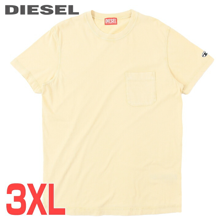 【楽天市場】 Diesel ディーゼル メンズ ワンポイントオーバルdロゴ ダイトリートメント 半袖ポケットtシャツ カットソー【t