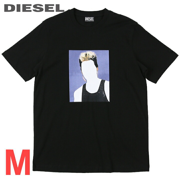 【楽天市場】 Diesel ディーゼル メンズ グラフィックプリント コットン 半袖tシャツ カットソー【t Just C2】【サイズm】【ブラック】die M T F4 469 《メーカー