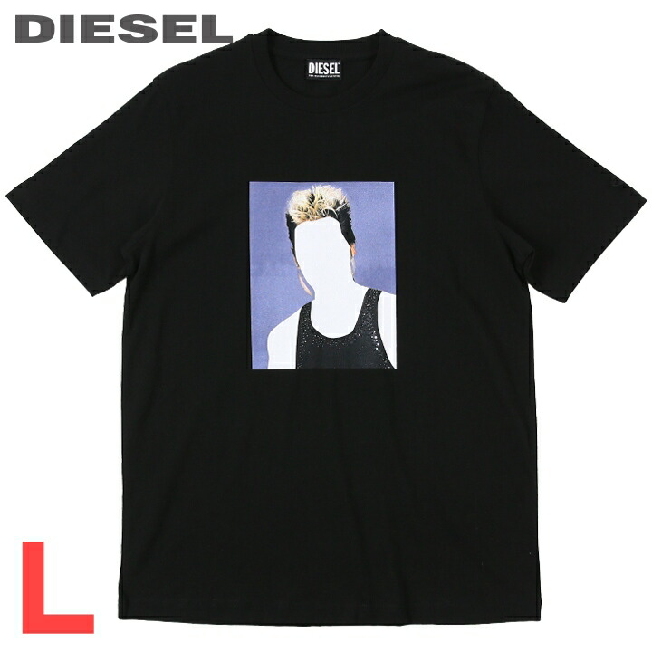 【楽天市場】【30 Offクーポンあり】 Diesel ディーゼル メンズ グラフィックプリント コットン 半袖tシャツ カットソー【t Just C2】【サイズl】【ブラック】die M T