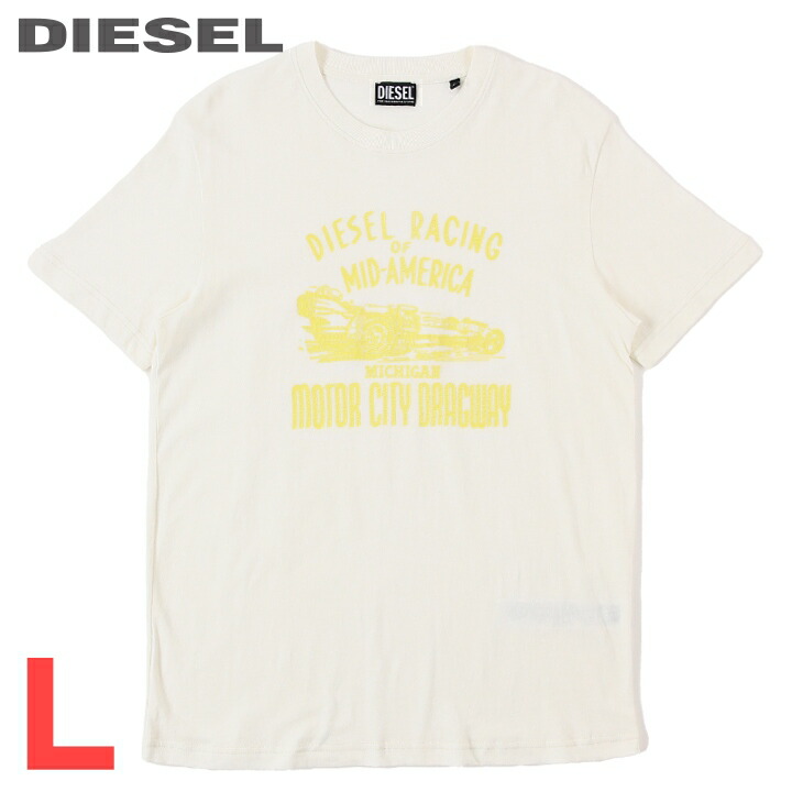 【楽天市場】 Diesel ディーゼル メンズ クラック加工プリント コットン 半袖tシャツ カットソー【t Diegor C6】【サイズl