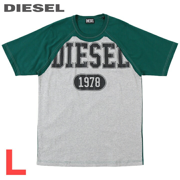 【楽天市場】 Diesel ディーゼル メンズ クラック加工プリント ラグラン 半袖tシャツ カットソー【t Raglen】【サイズl