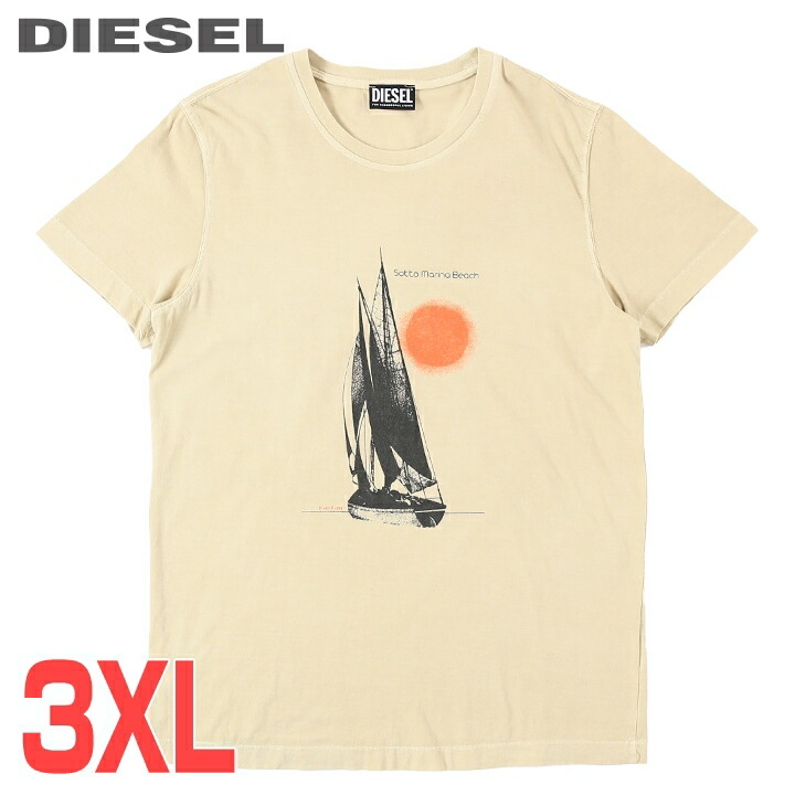 【楽天市場】 Diesel ディーゼル メンズ ウォッシュ加工 プリント スリムフィット 半袖tシャツ カットソー【t Iny C2】【サイズ