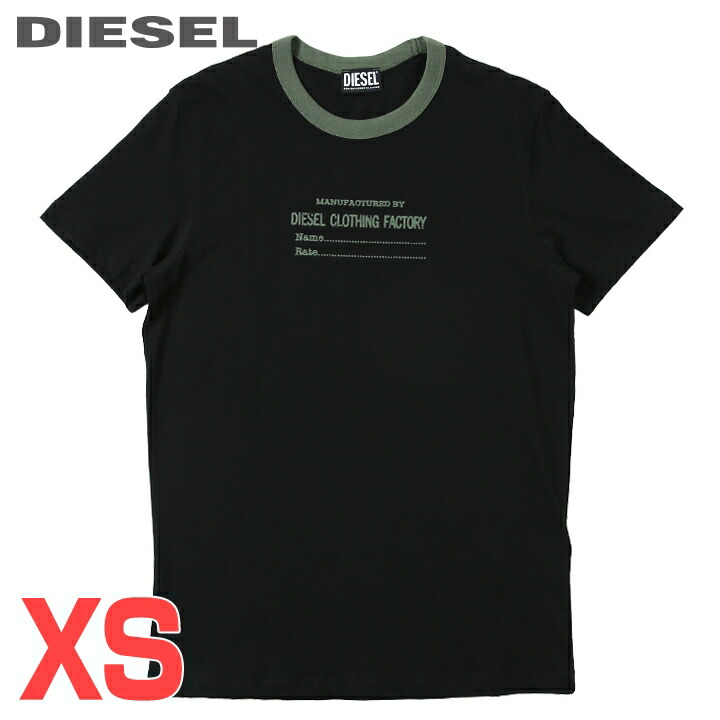 【楽天市場】 Diesel ディーゼル メンズ プリント クルーネック スリムフィット 半袖tシャツ カットソー【t Diegor C3】【サイズxs】【ブラック】die M T F4 477