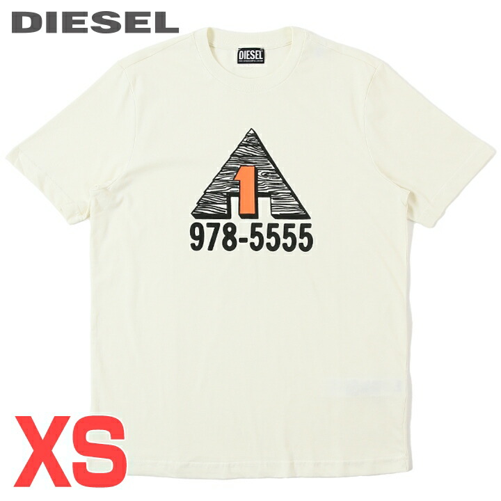 【楽天市場】 Diesel ディーゼル メンズ プリント ワンポイント刺繍ロゴ 半袖tシャツ カットソー【t Just C8】【サイズxs】【ホワイト】die M T F4 480 《メーカー