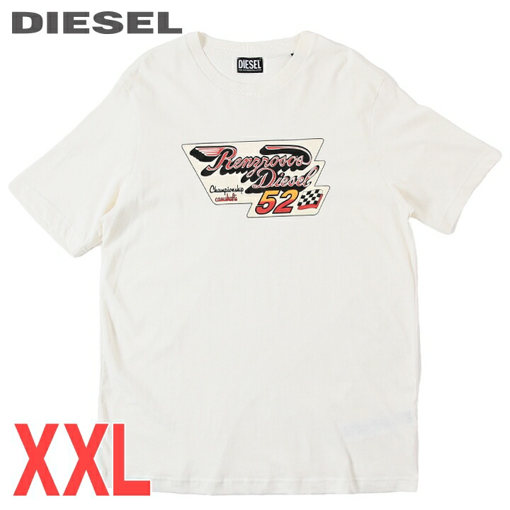 【楽天市場】 Diesel ディーゼル メンズ グラフィックプリント コットン クルーネック 半袖tシャツ カットソー【t Just C15】【サイズxxl】【ホワイト】die M T F4