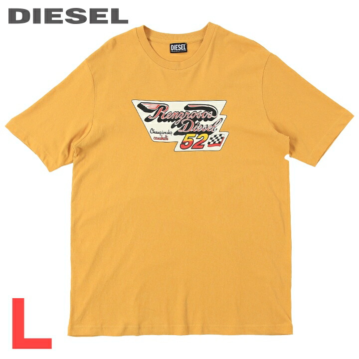 【楽天市場】 Diesel ディーゼル メンズ グラフィックプリント コットン クルーネック 半袖tシャツ カットソー【t Just C15】【サイズl】【オレンジ】die M T F4