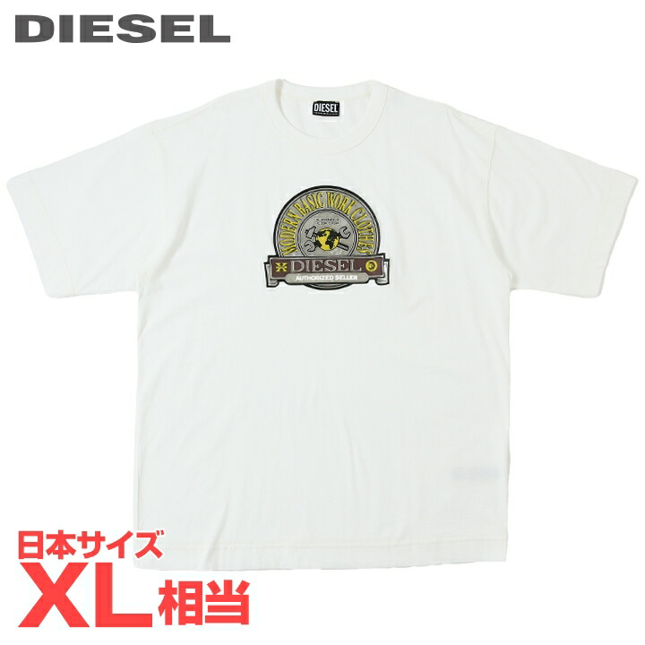 【楽天市場】 Diesel ディーゼル メンズ リフレクティブプラスチックパッチ ウォッシュ加工 半袖tシャツ カットソー【t Beggy】【サイズl】【1サイズ程大きめのサイズ感】【オフ