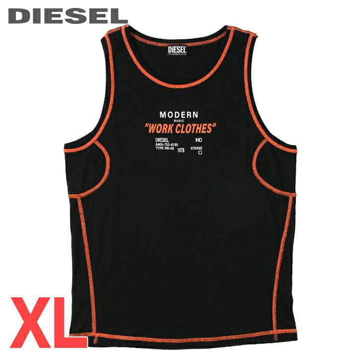 【楽天市場】 Diesel ディーゼル メンズ コントラストステッチアクセント ストレッチ コットン ノースリーブカットソー タンクトップ【t