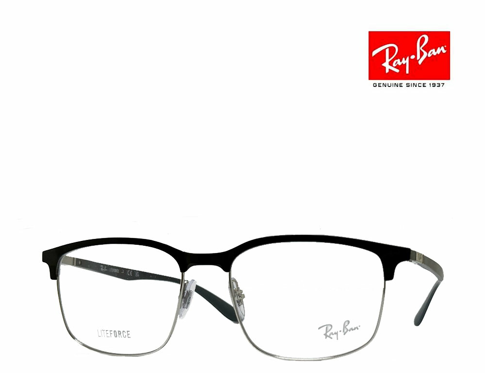 【楽天市場】【Ray-Ban】レイバン メガネフレーム 伊達クリアレンズ無料 RX6518 3163 ブラック・シルバー 国内正規品：キン ...