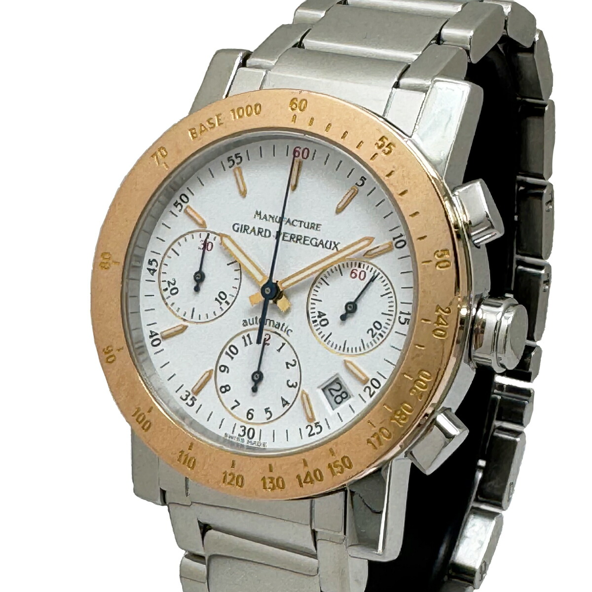 【楽天市場】《メンズ》【中古】ジラールペルゴ GIRARD PERREGAUX GP7000 クロノグラフ デイト 自動巻き オートマ メンズ ...