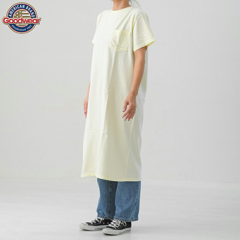 【楽天市場】Goodwear グッドウェア S/S POCKET ONEPIECE ショートスリーブ ポケットワンピース レディース ...