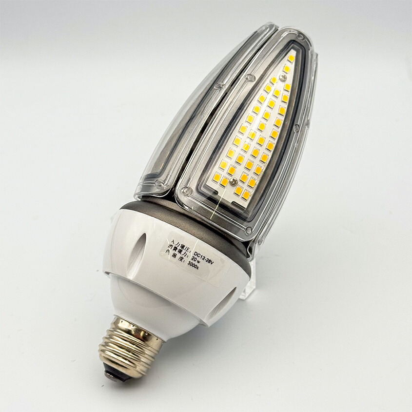 【楽天市場】訳あり アウトレット LED 電球 E26 口金 20w 3000k クリアレンズ 電球色 DC12V 24V 用 コーンライト 船舶用 電球 LED投光器 デッキライト 集魚灯 ...