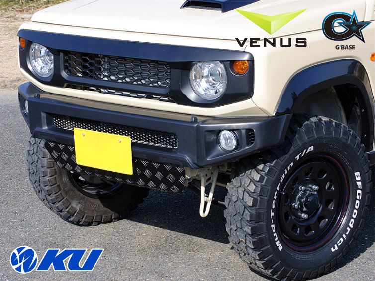 【楽天市場】VENUS G'BASE フェイスガーニッシュ type2 スズキ ジムニー / ジムニーシエラ JB64W / JB74W 品番:GJA-003【沖縄・離島発送不可】【同梱発送 ...