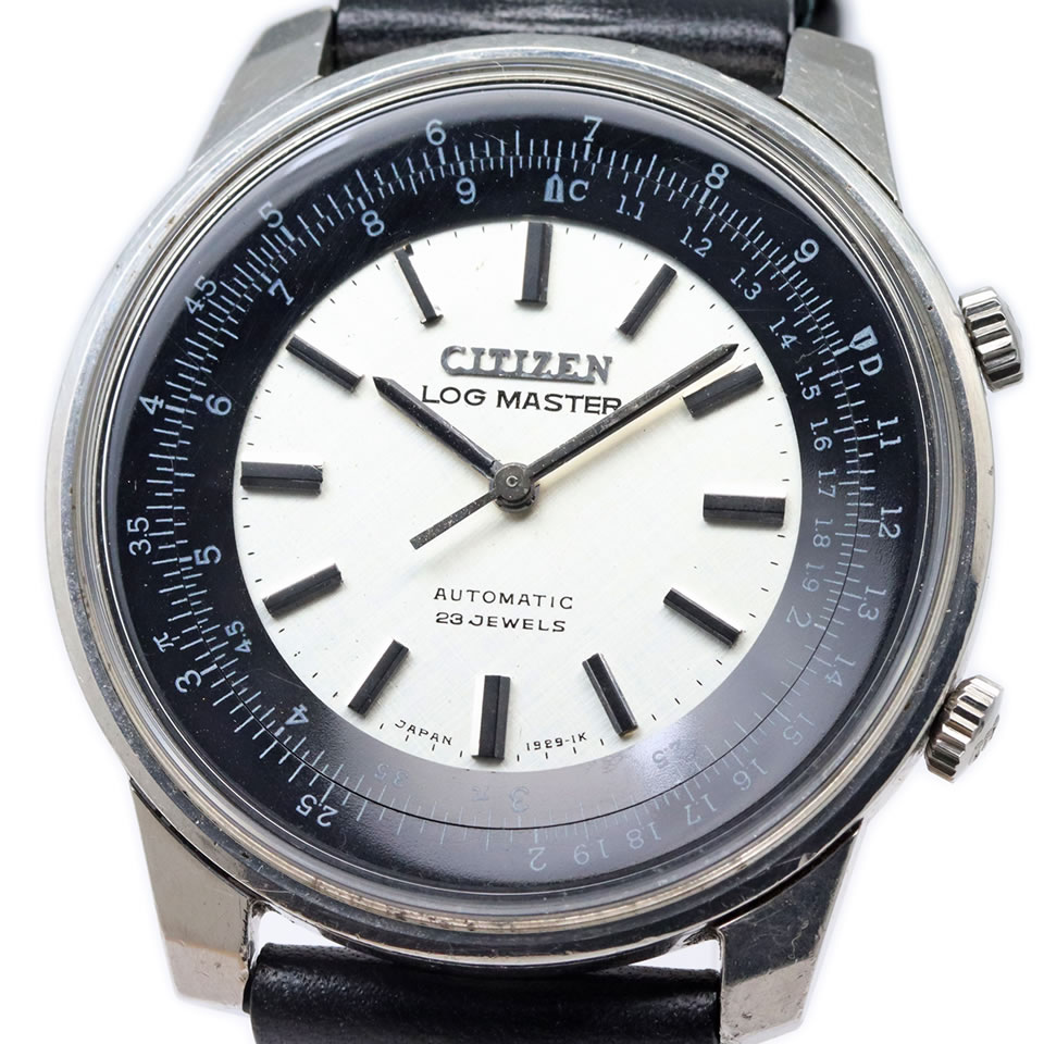【楽天市場】Citizen Log Master Ref.AUOS 52401-TAシチズン ログマスター 回転式インナー計算尺 Ref ...